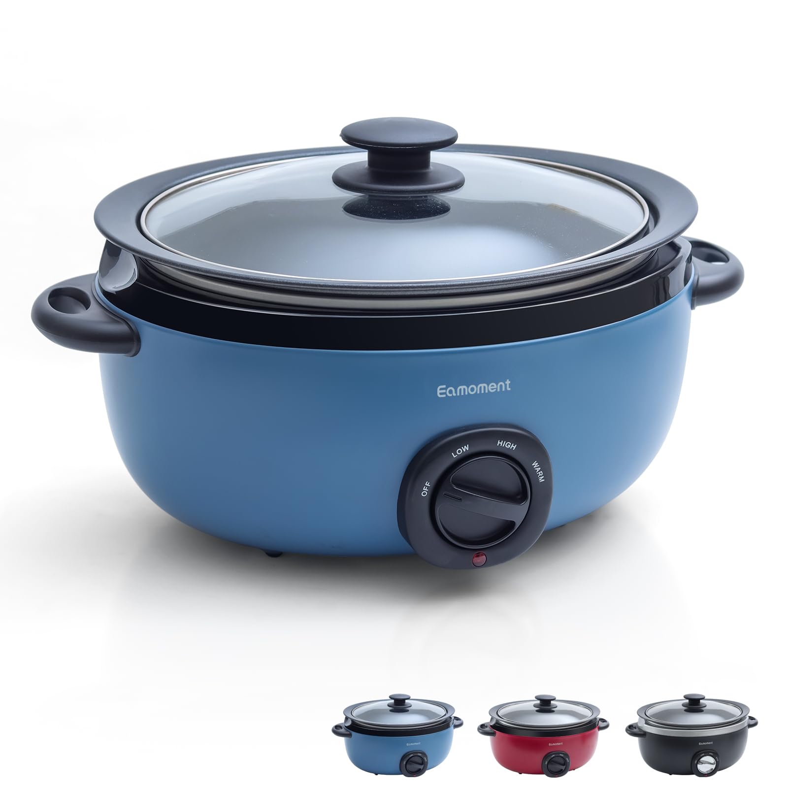 3.5 Quart Slow Cooker Blue Uniform Heating,Non Stick Pot,Aluminum, Makes Your Food More Delicious.Suitable as a Gift for Wives,Parents,and Friends