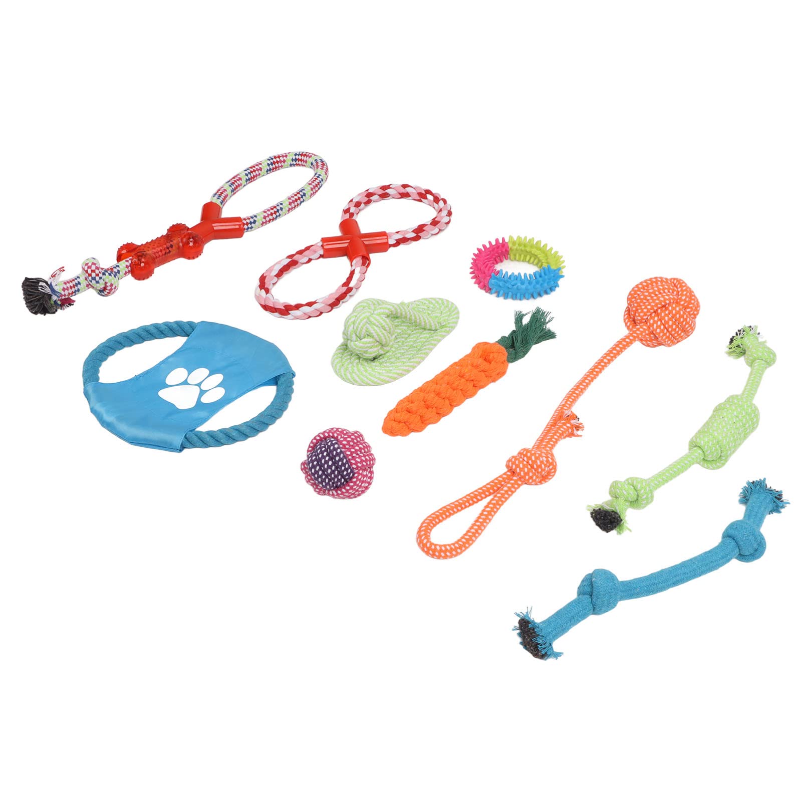 10pcs Pet Cotton Rope Toy Dental Dog Rope Toys Colorful Dog Chew Rope Toys Cotton Rope Dog Toy Puppy Chew Toys Interactive Puppy Chewing Molar Toy for Medium Large Dog