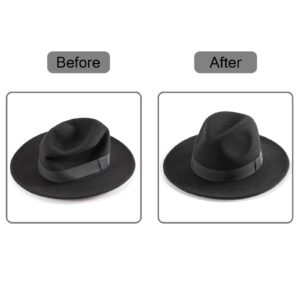 LADYBRO 20Pcs Wide Brim Fedora Hat Holder - Protect Hat Shape Form Keep Hat Safe for Storage and Travel Plastic Cap Mold Protectors