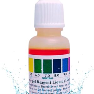 Water pH Level Test kit, Alkaline, Tap, and Drinking Water (WHT/100-125 Tests) 0.50 Fl Oz, More Accurate Than Test Strips, Made in USA, by A2O Water