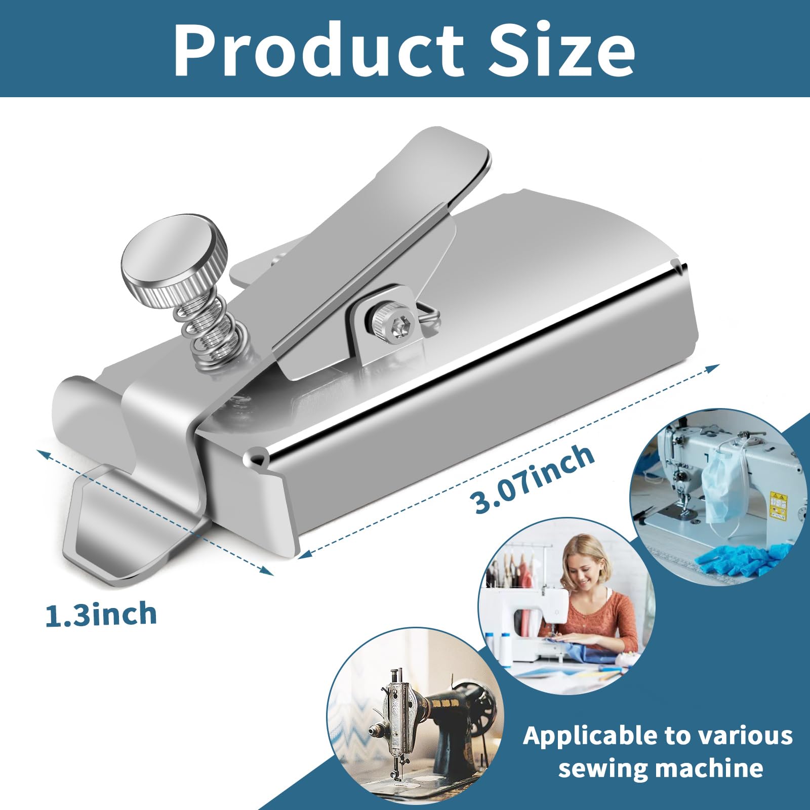 TIGARI Magnetic Seam Guide for Sewing Machine, Magnetic Sewing Guide with Clip, Multifunctional Ruler, Hemmer Guide, Seam Guide, Hem Guide for Walking Foot Sewing Machine, Sewing Supplies Accessories