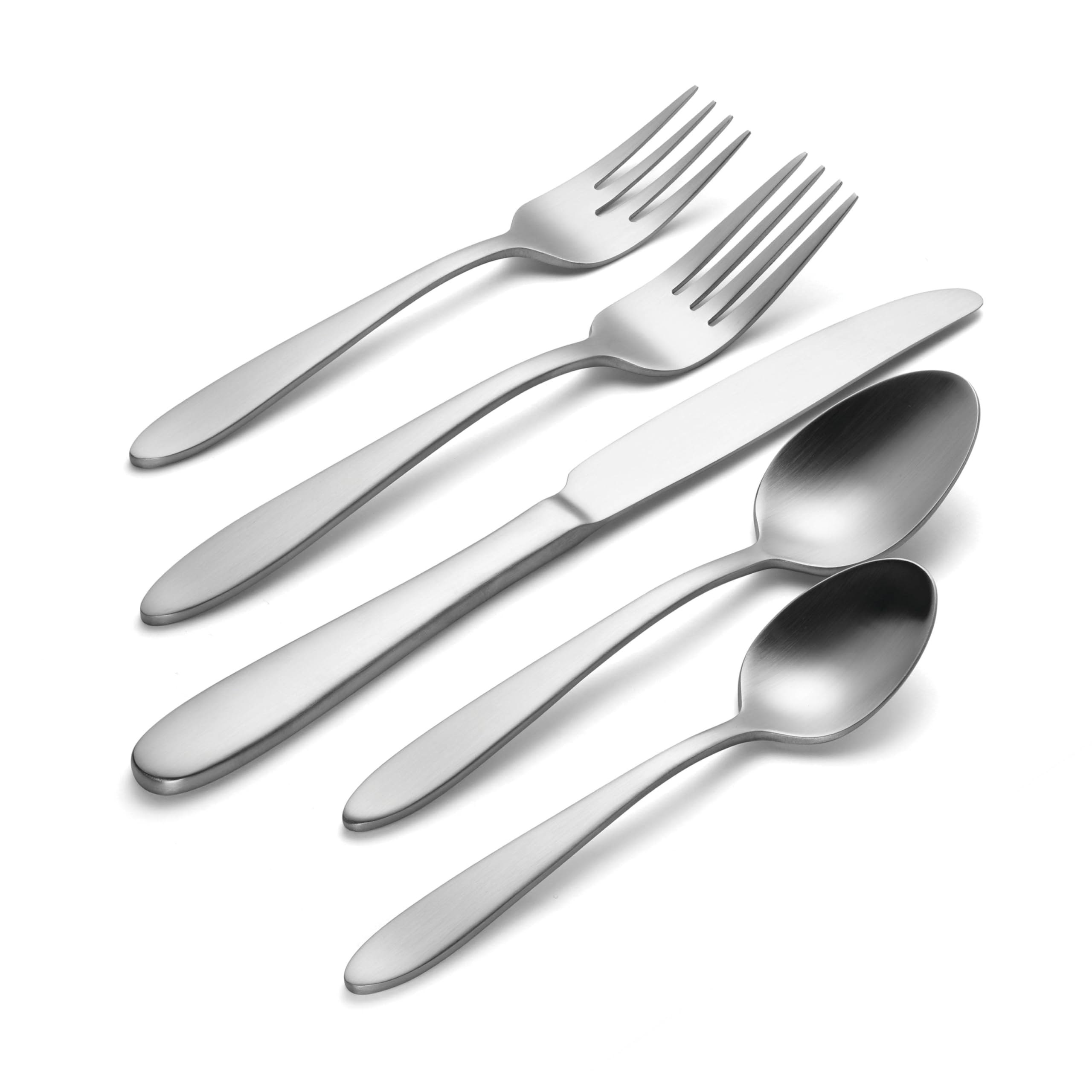 Oneida Mooncrest Satin Piece Everyday Flatware Set, 20 Count, Metallic