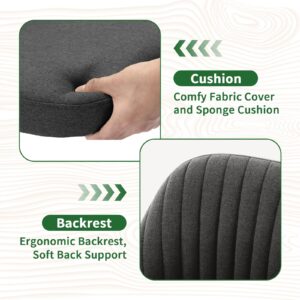 Armless Desk Chair with Comfortable Fabric Cover,Modern Home Office Chairs with Swivel Wheels for Computer Task Chairs Cute Vanity Chairs Adjustable Height for Living Room,Bed Room,Conference Office