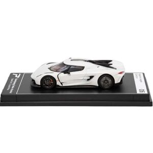 PosterCars 1:64 Scale Koenigsegg Jesko Absolut Crystal White Hypercar League Collection No.6