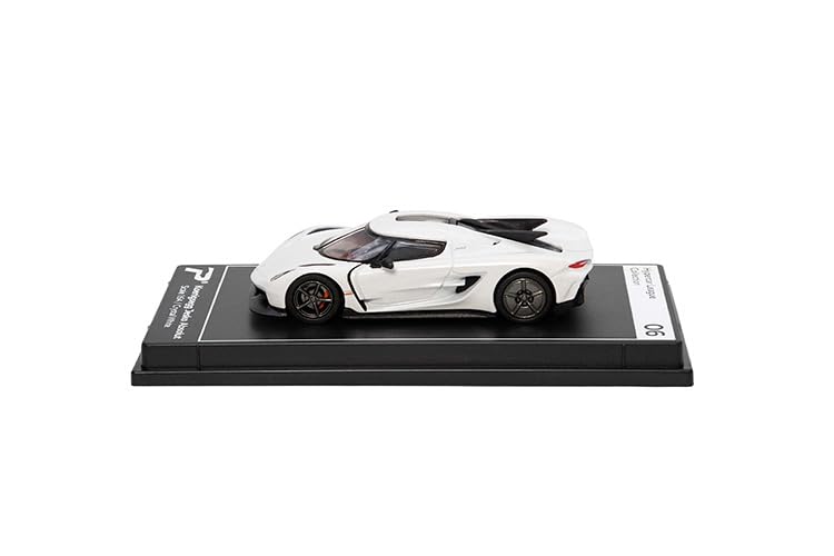 PosterCars 1:64 Scale Koenigsegg Jesko Absolut Crystal White Hypercar League Collection No.6