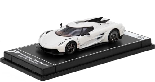 PosterCars 1:64 Scale Koenigsegg Jesko Absolut Crystal White Hypercar League Collection No.6