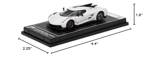 PosterCars 1:64 Scale Koenigsegg Jesko Absolut Crystal White Hypercar League Collection No.6