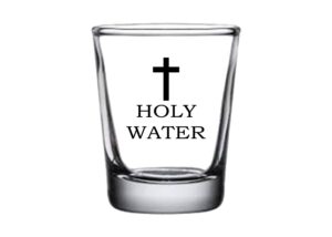 rogue river tactical sarcastic funny holy water shot glass, gift idea for friend, coworker or boss, 1.5 ounce