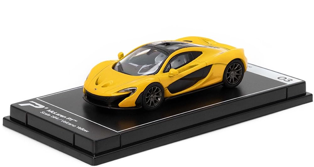 PosterCars 1:64 Scale McLaren P1 Volcano Yellow Hypercar League Collection No.3