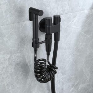 bidet sprayer for toilet black, handheld bidet sprayer with 1.5m hose,bidet handshower