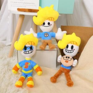 nieqn bryson and ham plush, cute cartoon anime bryson and ham plush,soft stuffed plush toy sofa decor pillow collection toy，yellow plush boy plush toys gift for kids children