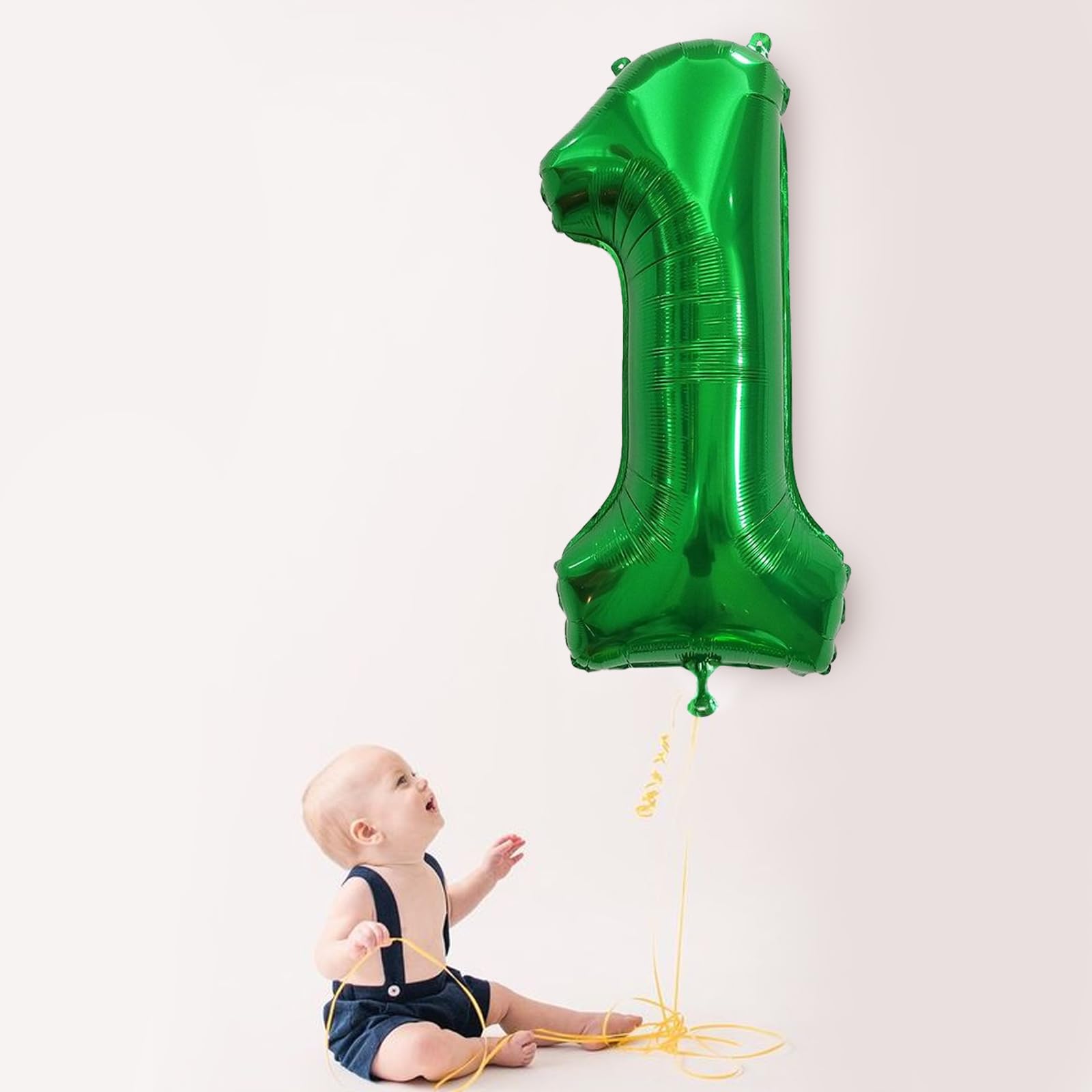 40 Inch Dark Green Number Balloons, Helium Mylar Foil Number Balloons for Birthday, Number 1 Balloon for Party Celebration Decorations Graduations Anniversary Baby Shower Photo Shoot