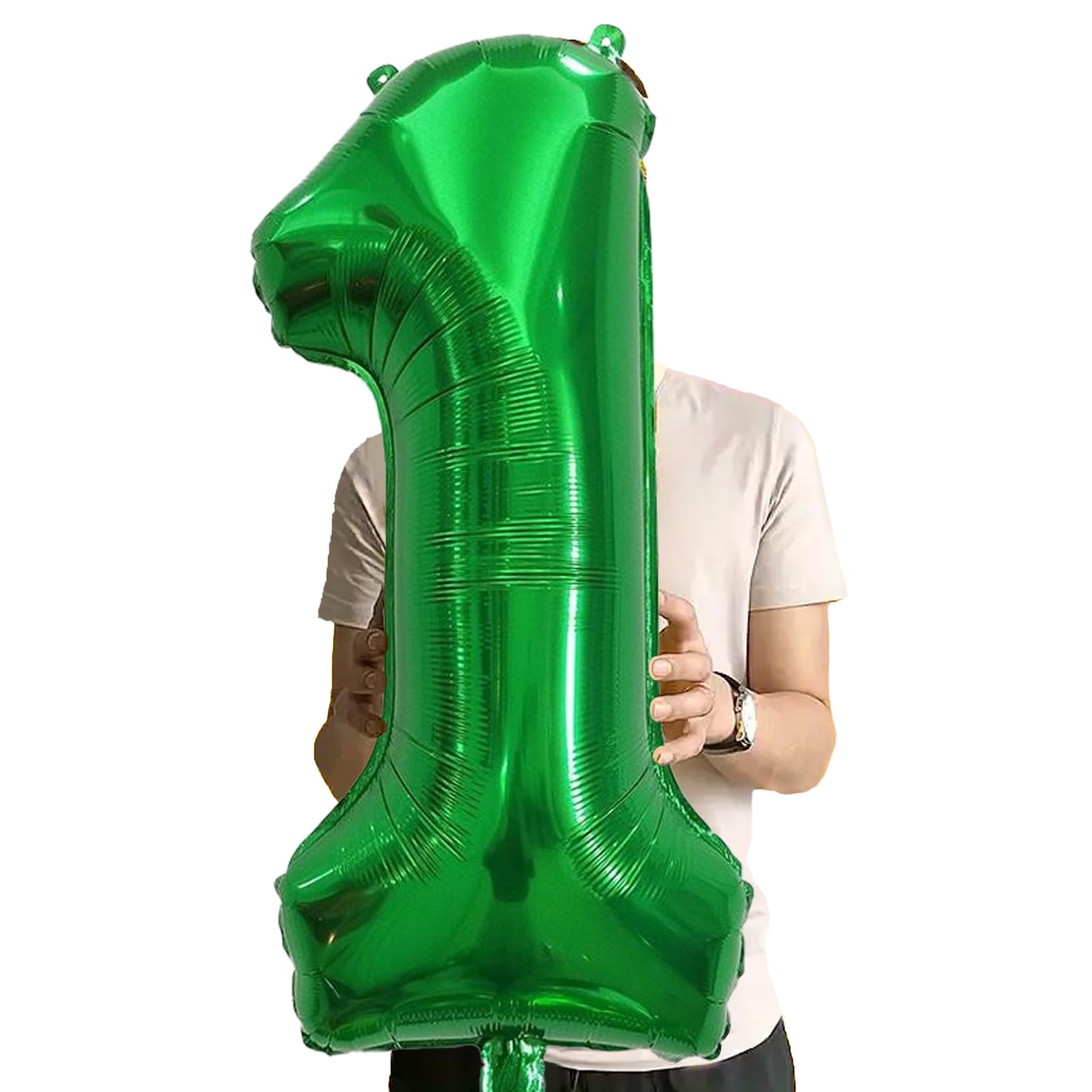 40 Inch Dark Green Number Balloons, Helium Mylar Foil Number Balloons for Birthday, Number 1 Balloon for Party Celebration Decorations Graduations Anniversary Baby Shower Photo Shoot