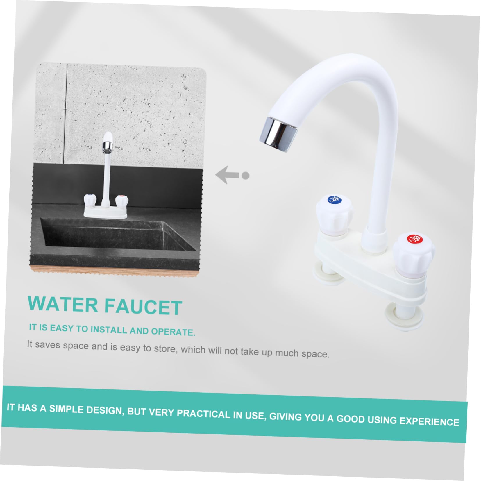 Plastic Faucet Kitchen Faucet Basin Two Handle Faucet Sink Two Handle Faucet Kitchen Basin Faucet Kitchen Sink Faucet Kitchen Two Handle Faucet Plastic Double Handle Faucet