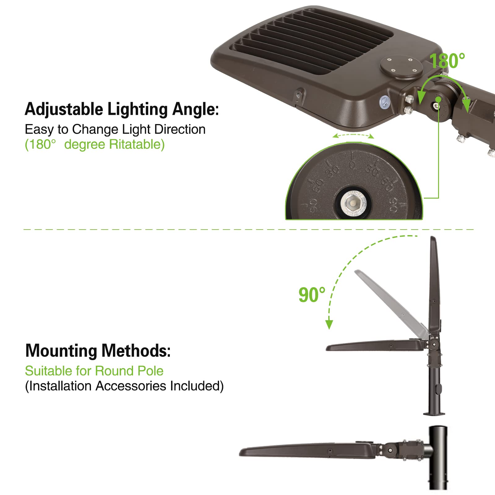 3 Pack LED 150W/200W Switchable Parking Lot Light, 150LM/W LED Street Lighting with Photocell [400W-600W HPS Equiv.] 5000K 100-277V, 5000K Commercial Adjustable Slip Fitter Mount LED Shoebox Light