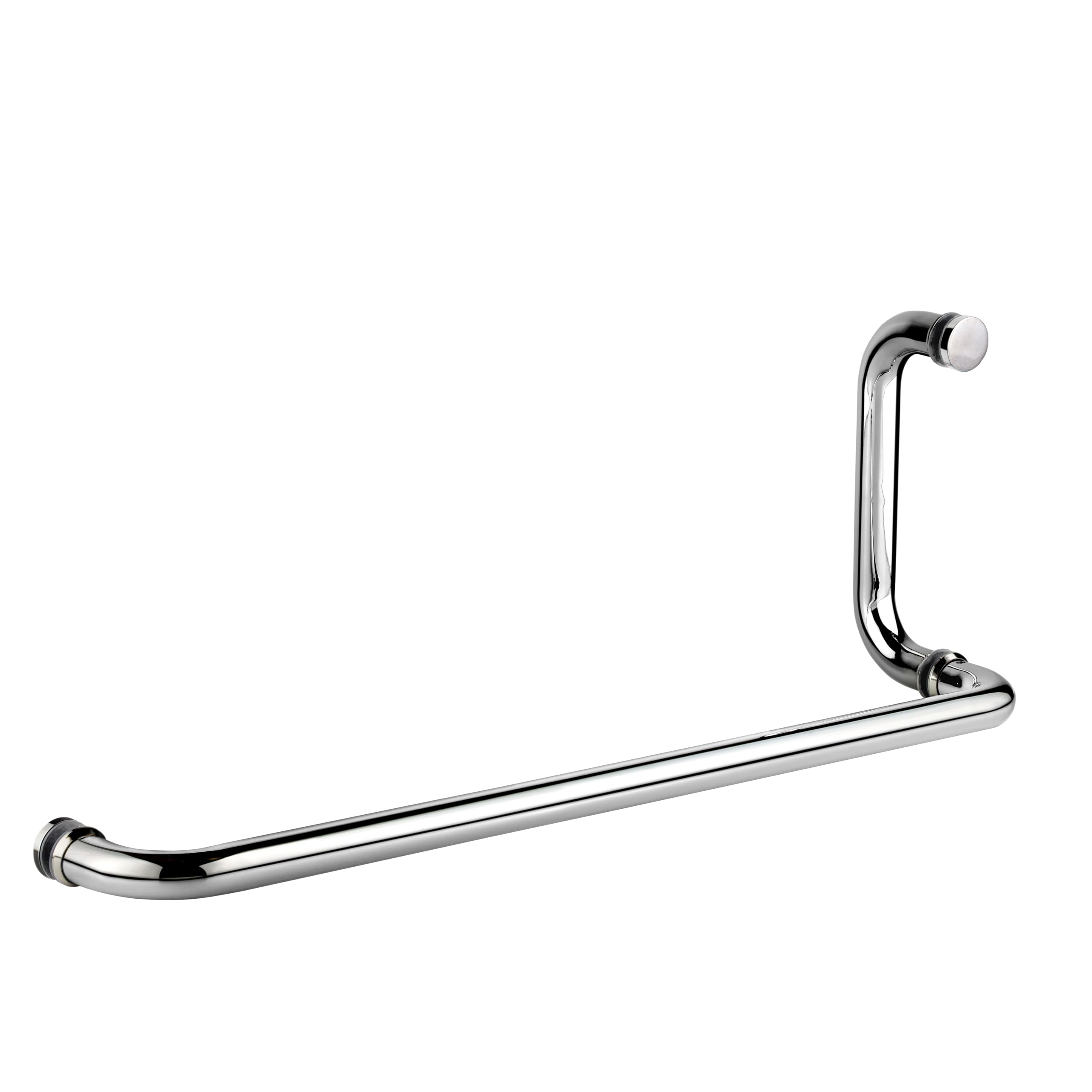 TOGU SUS304 Stainless Steel 8 "Shower Door Handle 24" Towel bar Combination, can be Used as Both Towel bar for Glass Shower Door and Bath Door Pull Handle, Polished Chrome Finish.