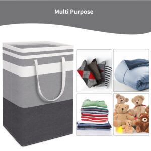 DZOMK 4-Pack Large Laundry Basket,75L Collapsible Large Laundry Baskets with Easy Carry Handles Freestanding Waterproof Clothes Hamper Storage Basket for Toys Clothes Organizer(Gradient Grey)