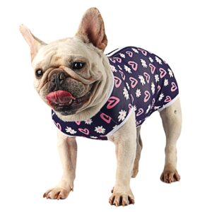 due felice dog surgery suit female spay recovery suit for dogs surgical recovery suit for female dog neuter recovery suit male dogs onesie for surgery fits small medium dog love/flower/x-small