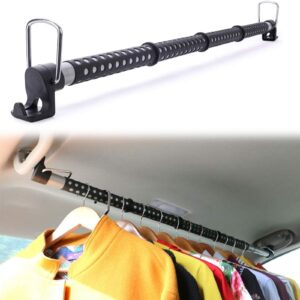 enovorld car clothes hanger bar - expandable 36 to 65 inches retractable vehicle cloth rack hanger rod for car trucks, suvs, vans, rvs, road travelers.