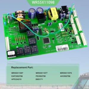 WR55X11098 Refrigerator Electronic Control Board, Compatible with ge PGCS1RKZJSS, PSQS6YGZBESS, PFSS5RKZASS, PFCF1RKZABB,PGS25KSEAFSS, PFSF5RKZCBB,ETC. Replace WR55X11076, WR55X11077, WR55X11097