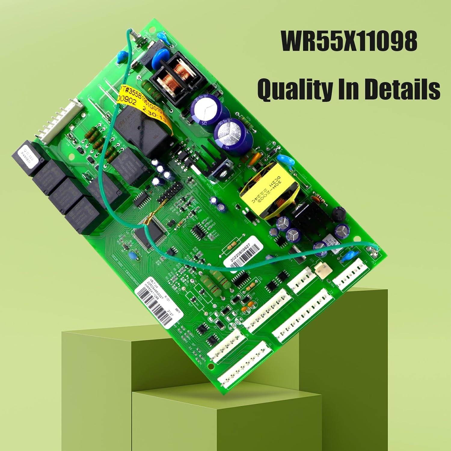 WR55X11098 Refrigerator Electronic Control Board, Compatible with ge PGCS1RKZJSS, PSQS6YGZBESS, PFSS5RKZASS, PFCF1RKZABB,PGS25KSEAFSS, PFSF5RKZCBB,ETC. Replace WR55X11076, WR55X11077, WR55X11097