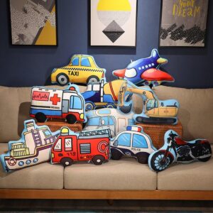 XItbyja 3D Vehicle Shaped Pillow Truck Stuffed Animal Stuffed Car Truck Plush Pillow Cute Car Plush Pillow Decorative Throw Pillows Cushion for Bed Sofa Car Couch Decor Agitator Truck