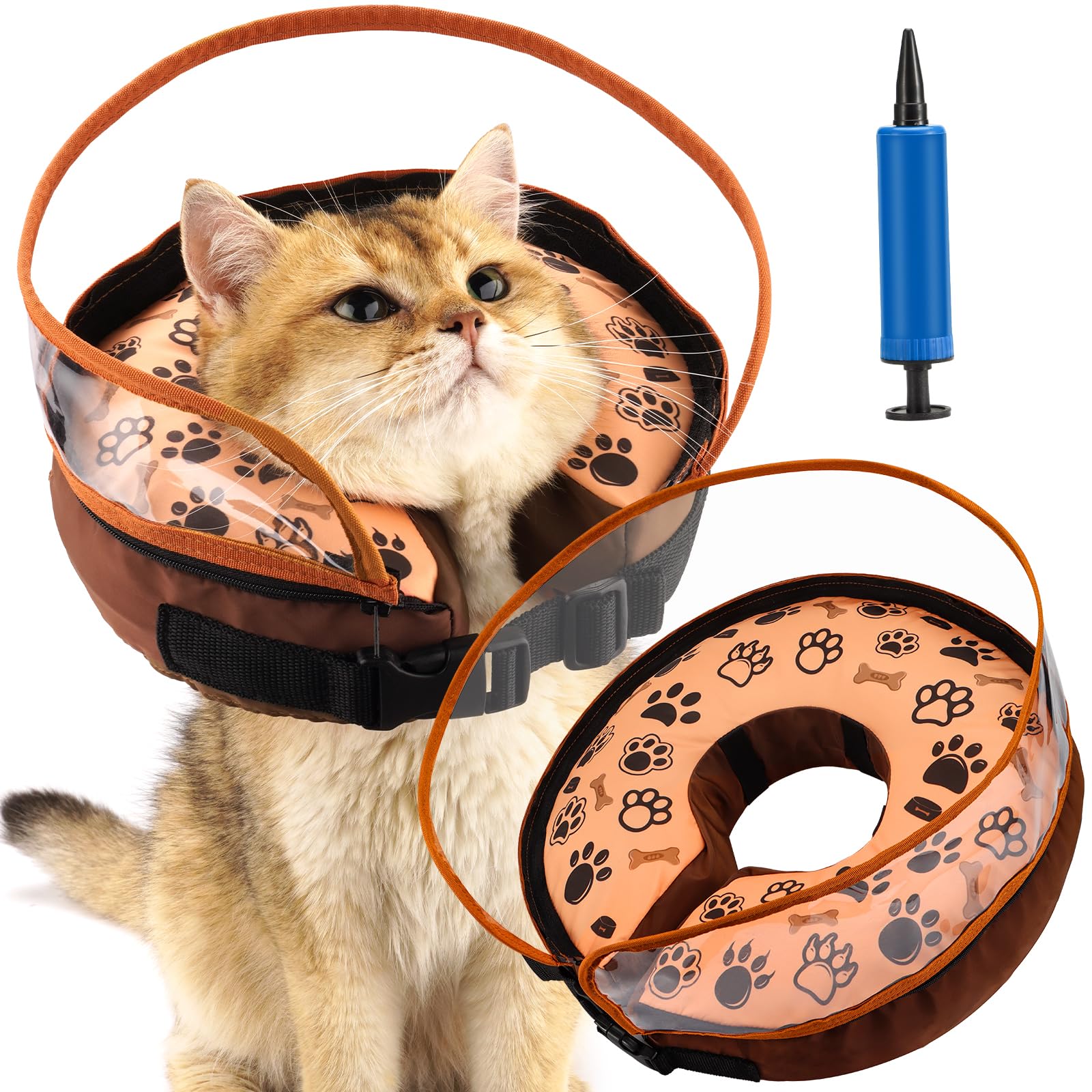 Cat Cone Collar Soft,Adjustable Cat Cone Recovery Collar,Cone for Cats to Stop Licking After Surgery for Kittens(Small Cat Cone)