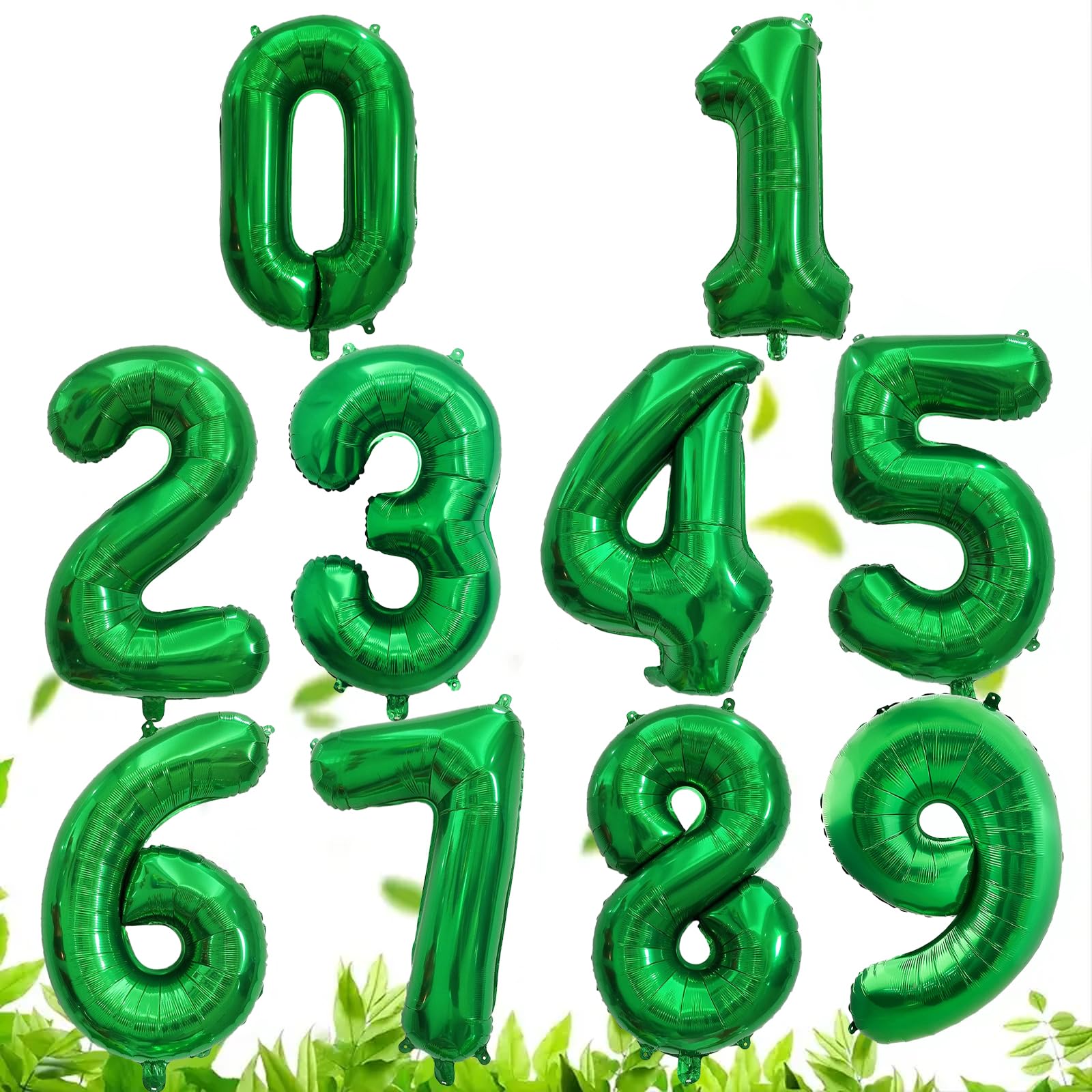 40 Inch Dark Green Number Balloons, Helium Mylar Foil Number Balloons for Birthday, Number 1 Balloon for Party Celebration Decorations Graduations Anniversary Baby Shower Photo Shoot