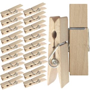 large wooden clothespins set 20pcs 2.83inch heavy duty clothes pins for hanging laundry clothes towels outside school classroom photos art crafts pictures (20)