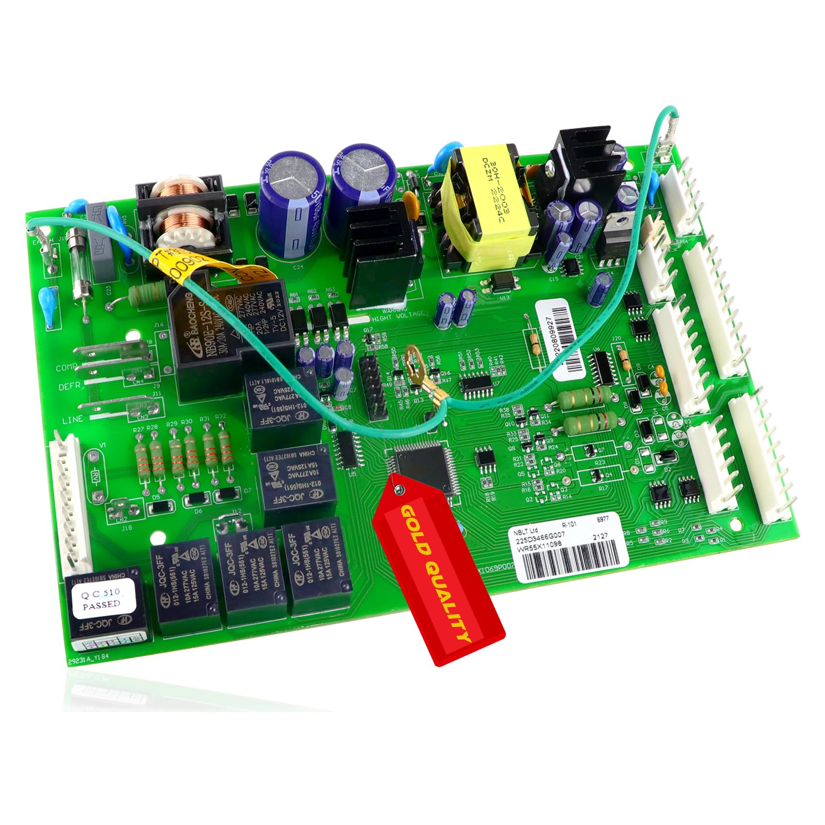 WR55X11098 Refrigerator Electronic Control Board, Compatible with ge PGCS1RKZJSS, PSQS6YGZBESS, PFSS5RKZASS, PFCF1RKZABB,PGS25KSEAFSS, PFSF5RKZCBB,ETC. Replace WR55X11076, WR55X11077, WR55X11097