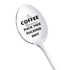 christmas birthday gifts for husband wife coffee because fuck this fucking shit spoon for boyfriend girlfriend coffee tea lover gift for couple coffee tea gifts for him her