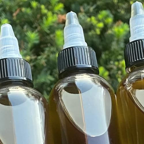 TTHC Botanicals 4 oz Travel Bottles For Toiletries, Empty Bottles For Oil, Ink Bottles Empty, Tattoo Ink Bottle, Empty Plastic Bottles With Caps, 4oz Plastic Bottles With Caps (4 Pack)