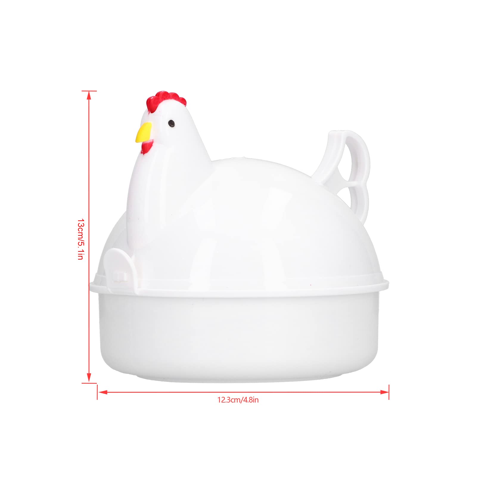 Egg Cooker, Egg Cooker 4 Eggs Chicken Shaped Heat Resistant Microwave Eggs Boiler for Home Kitchen