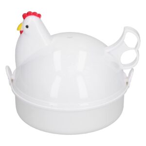 egg cooker, egg cooker 4 eggs chicken shaped heat resistant microwave eggs boiler for home kitchen