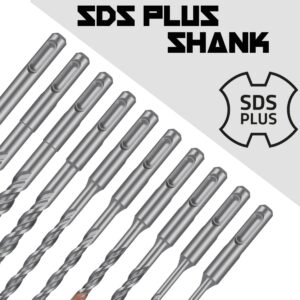 Owl Tools SDS Plus 3/16 Inch Masonry Drill Bits (13 Pack - Industrial Grade) 6 Inch Rotary Hammer Bit for Concrete, Stone, Block, & More!