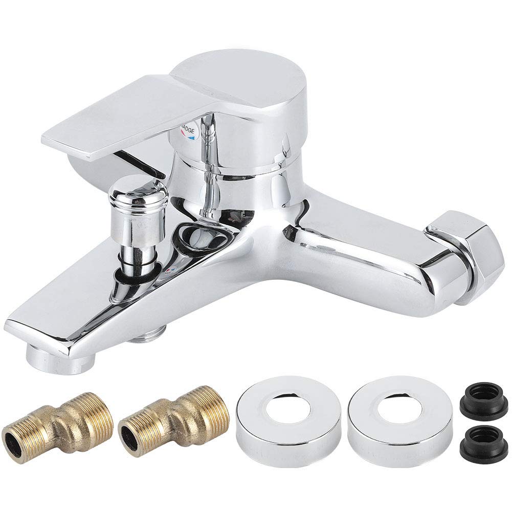 Gavigain G1/2in Shower Faucet, Bathtub Wall Mounted Triple Shower Faucet Mixer Tap Thread Copper Shower Tap for Home Kitchen Bathroom