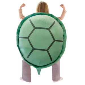 muvlus wearable turtle shell pillows,removable turtle plush pillow stuffed animal turtle plush toy funny dress up,gifts for boys and girls, 40in, green