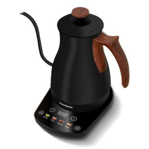 seedeem gooseneck electric kettle full touch screen 1200w electric tea & coffee kettle with four heating modes rapid heating,±1℉ temperature control，keep warm mode,3.88oz electric kettle