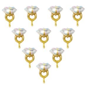 10pcs mini diamond ring balloons for engagement and anniversary wedding party supplies