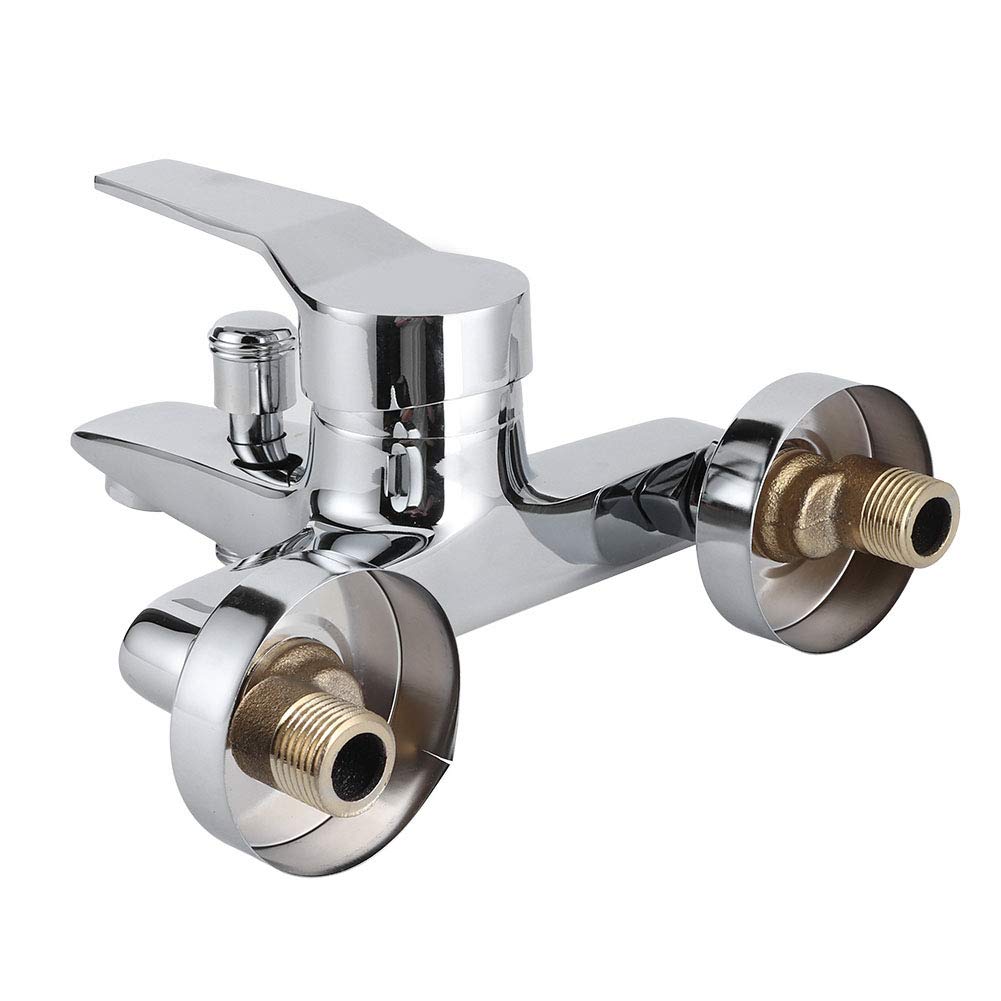 Gavigain G1/2in Shower Faucet, Bathtub Wall Mounted Triple Shower Faucet Mixer Tap Thread Copper Shower Tap for Home Kitchen Bathroom