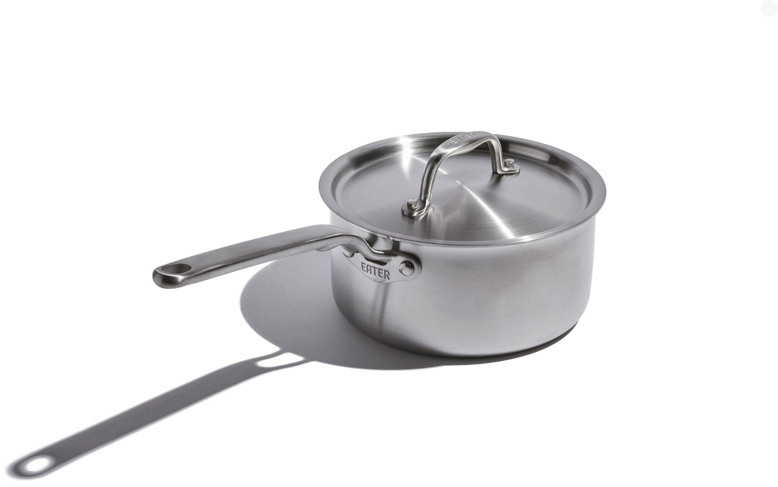 Heritage Steel x Eater 3 Qt Saucepan with Lid | Made in USA | 5-Ply Fully Clad Stainless Steel Saucepan | Stay Cool Handle Design | Induction Compatible | Non-Toxic Sauce Pan | Cook like an Eater