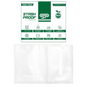 stash proof vacuum seal bags 8" x 12" (100 count) 5.5 mil (clear and clear) - bpa free commerical grade food saver for storage, sous vide, and meal prep sealer bag