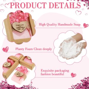 Demissle 30 Pcs Handmade Scented Soap Wedding Party Favors Gifts Bridal Shower Baby Shower Soap Favors for Guests in Bulk Rectangle Natural Soap Favors for Wedding Souvenirs Engagement Party (Pink)