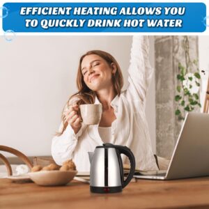 Baquler 2 Pcs 2L Electric Kettle Stainless Steel Hot Water Kettle with Auto Shut Off and Boil Dry Protection Tech Electric Water Heater Hot Water Pot Fast Boil Water Warmer for Coffee Tea Beverages