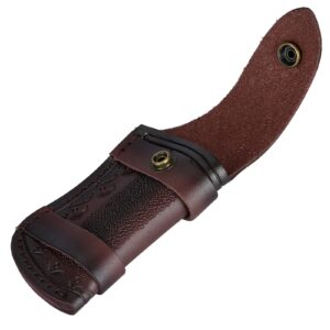 2024 4'' Leather Blade Pouch Closure Belt Loop for Folding Blade, Leather Snap Blade Case Holder