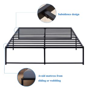 VECELO Queen Size Bed Frame,Industrial