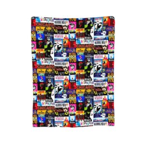 Broadway Musical Collage Blanket Soft Cozy Fleece Throw Blanket Plush Lightweight Warm Fuzzy Flannel Blankets and Throws for Boys Girls Couch Sofa Bed 50"X40"