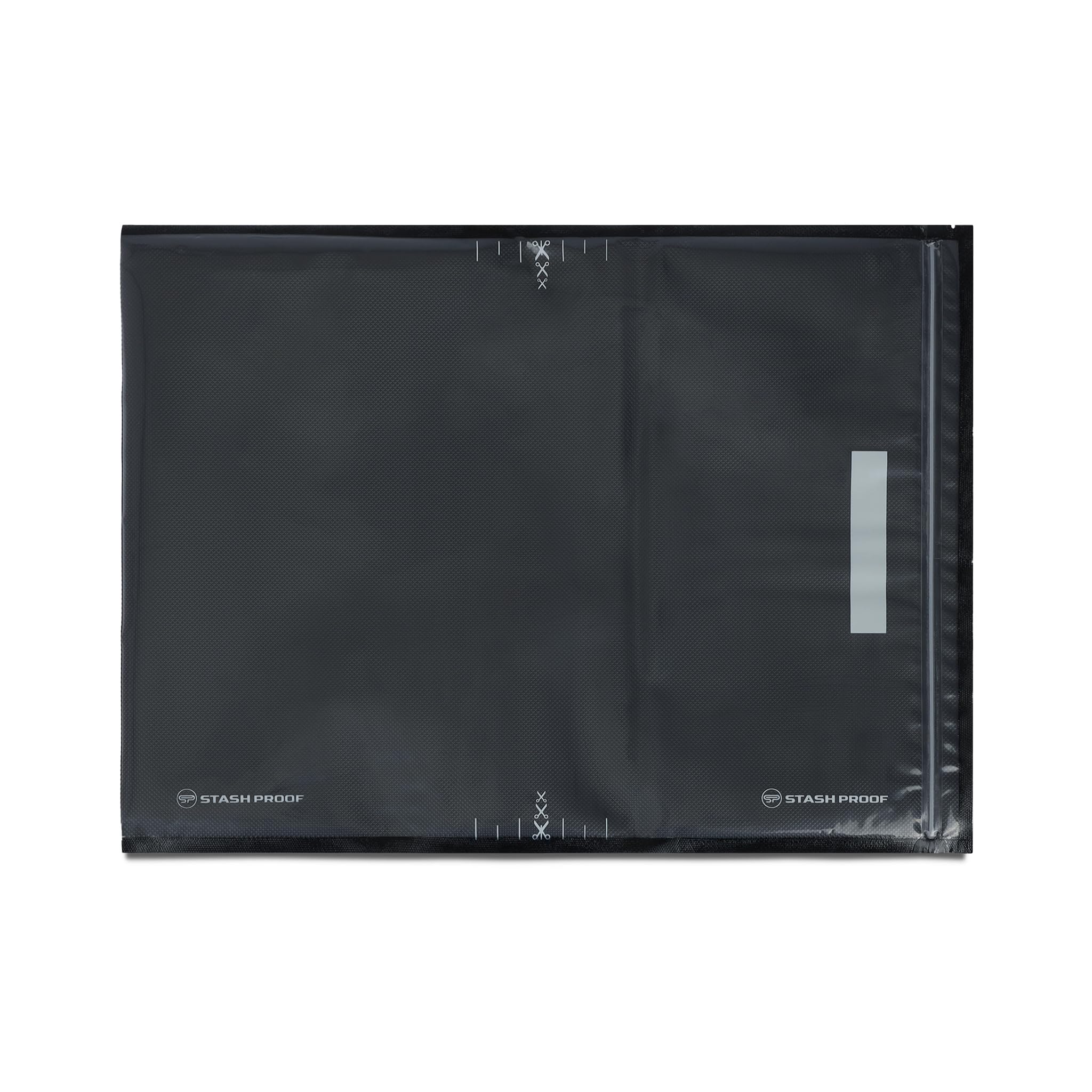 Stash Proof Resealable Zipper Vacuum Seal Bags 15" x 20" (50 Count) 5.5 Mil (Black and Clear) - BPA Free Commerical Grade Food Saver for Storage, Sous Vide, and Meal Prep Sealer Bag