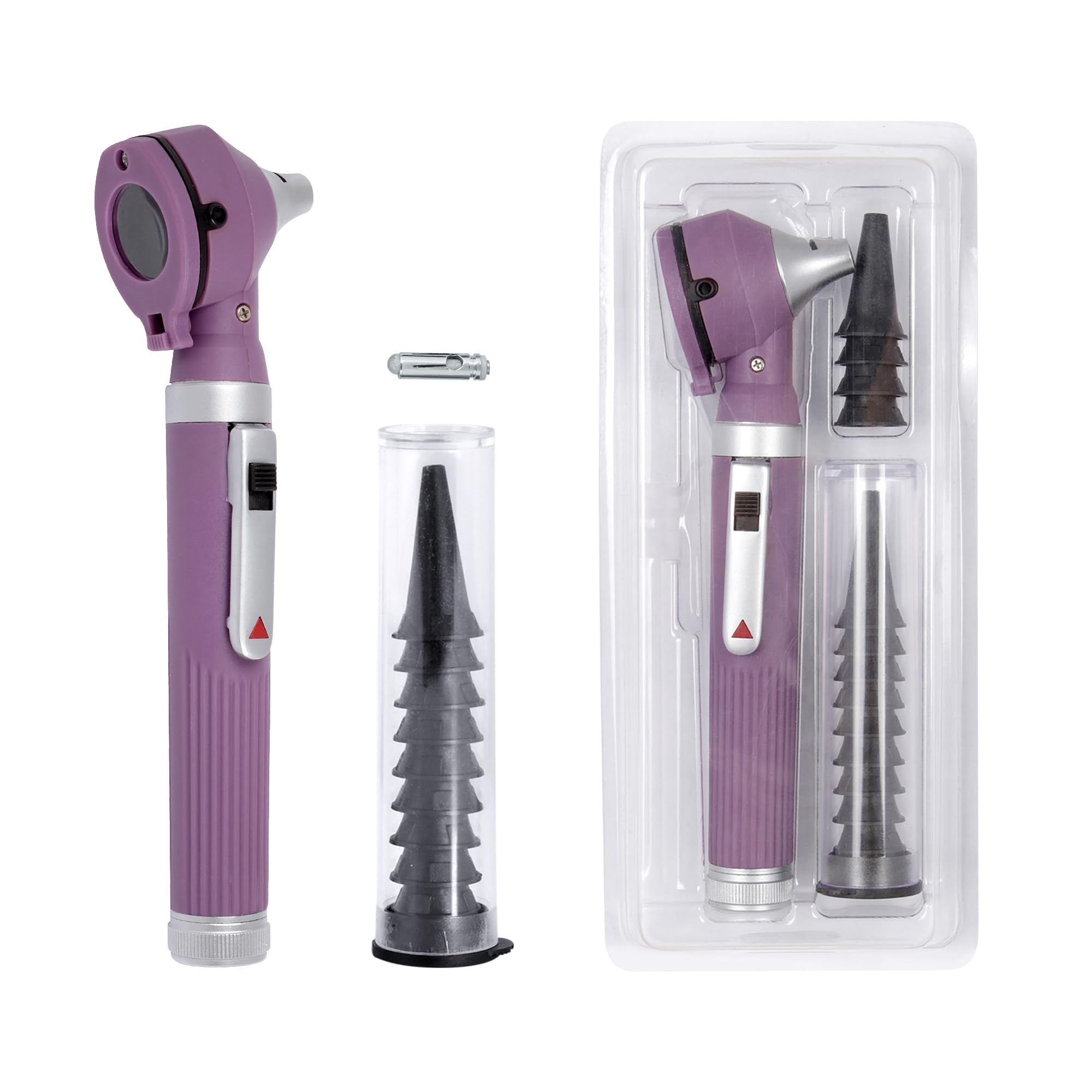 Zniry Fiber Optic Mini Otoscope - Ear Scope with Light, Ear Infection Detector (Purple Color)