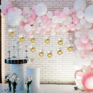 10Pcs Mini Diamond Ring Balloons for Engagement and Anniversary Wedding Party Supplies